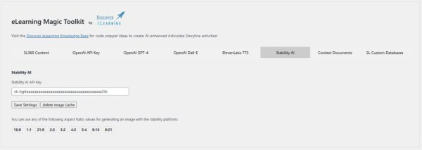 Stability Platform API Configuration Settings – Discover eLearning